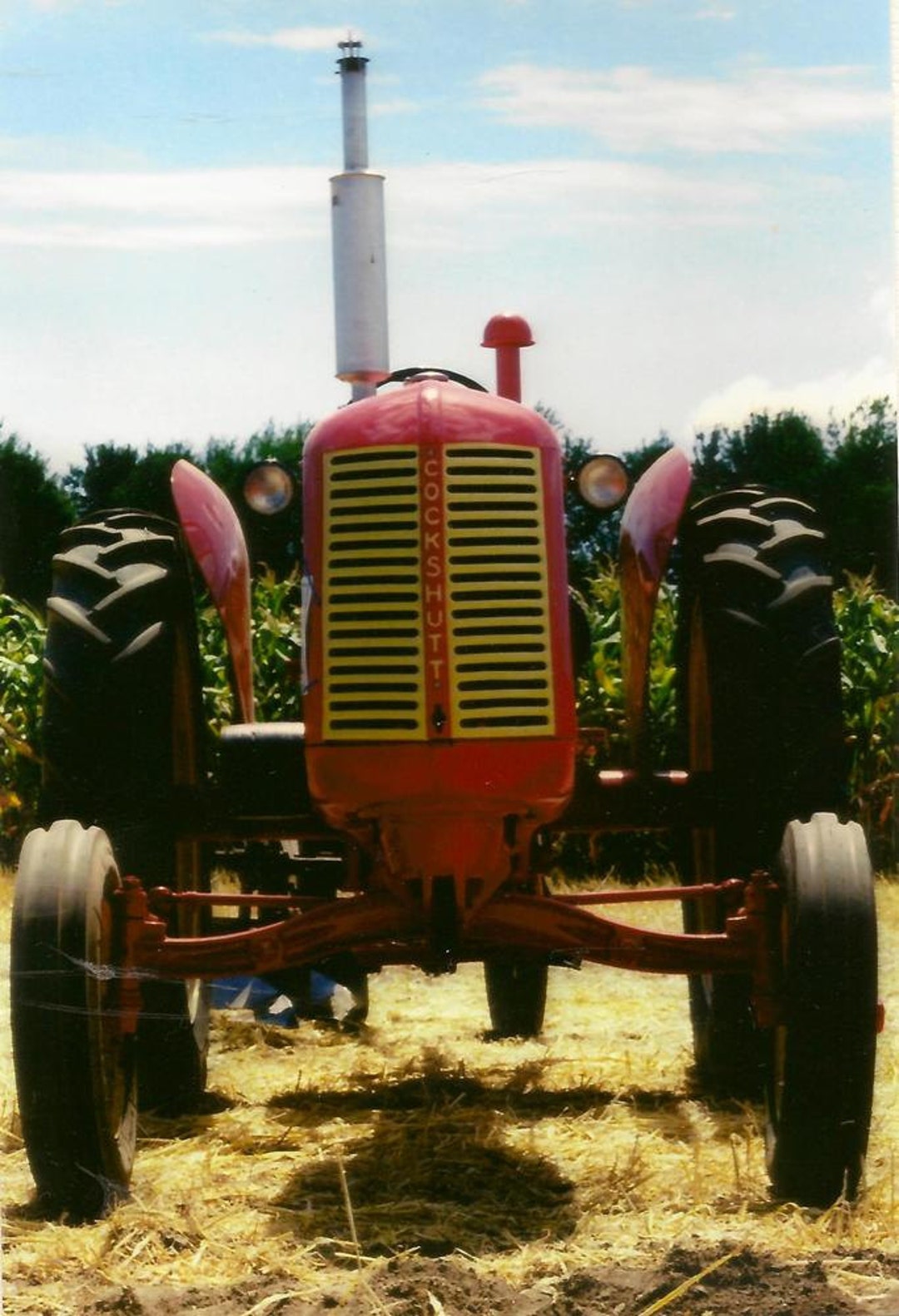 Cockshutt Tractor Farm Photography Vintage Rustic Red Tractor on Blank ...
