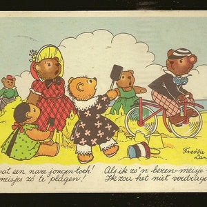 Set of Four Anthropomorphic Bear Postcards Dutch Vintage - Etsy Canada