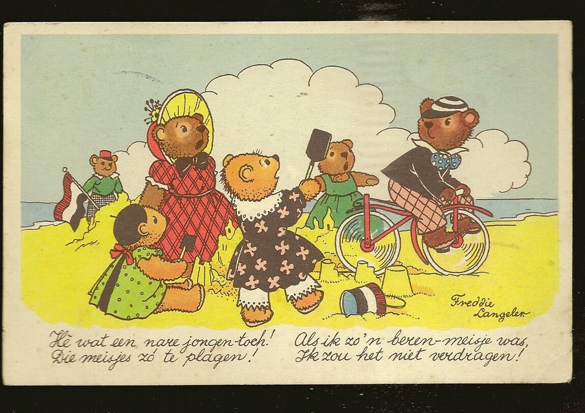 Set of Four Anthropomorphic Bear Postcards Dutch Vintage - Etsy Canada