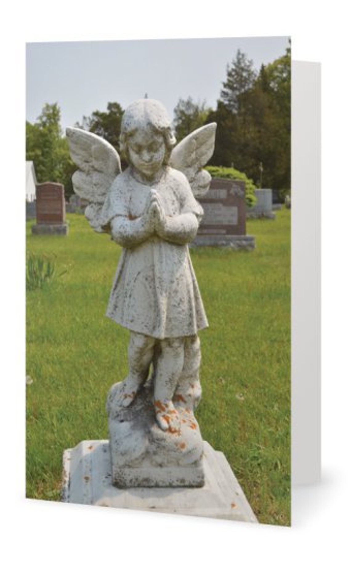 Young Angel Monument in Cemetery Guardian Angel Blank Photo - Etsy