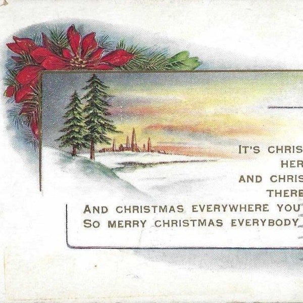 Antique Winter Postcard - Etsy