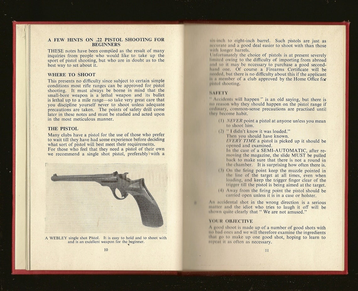 Pistol Shooting an Instruction Manual for Beginners 1951 - Etsy