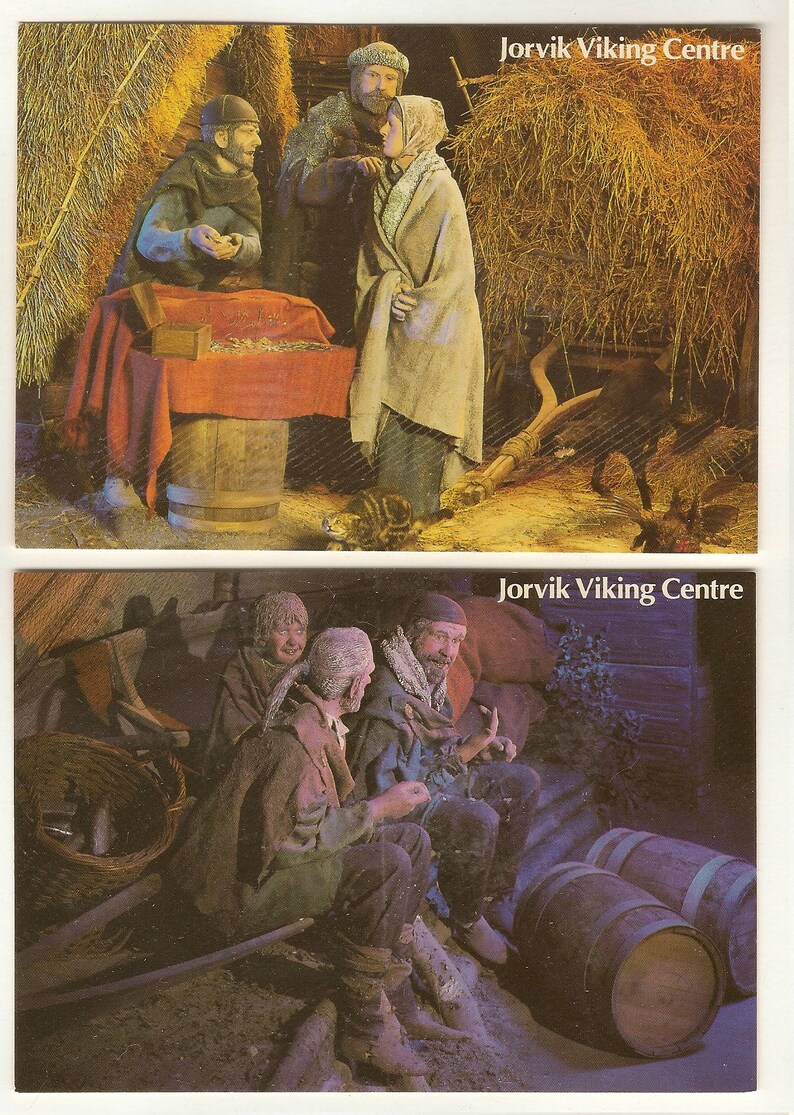 JORVIK Viking Centre 11 Unused Vintage Postcard Collection – Bright ...