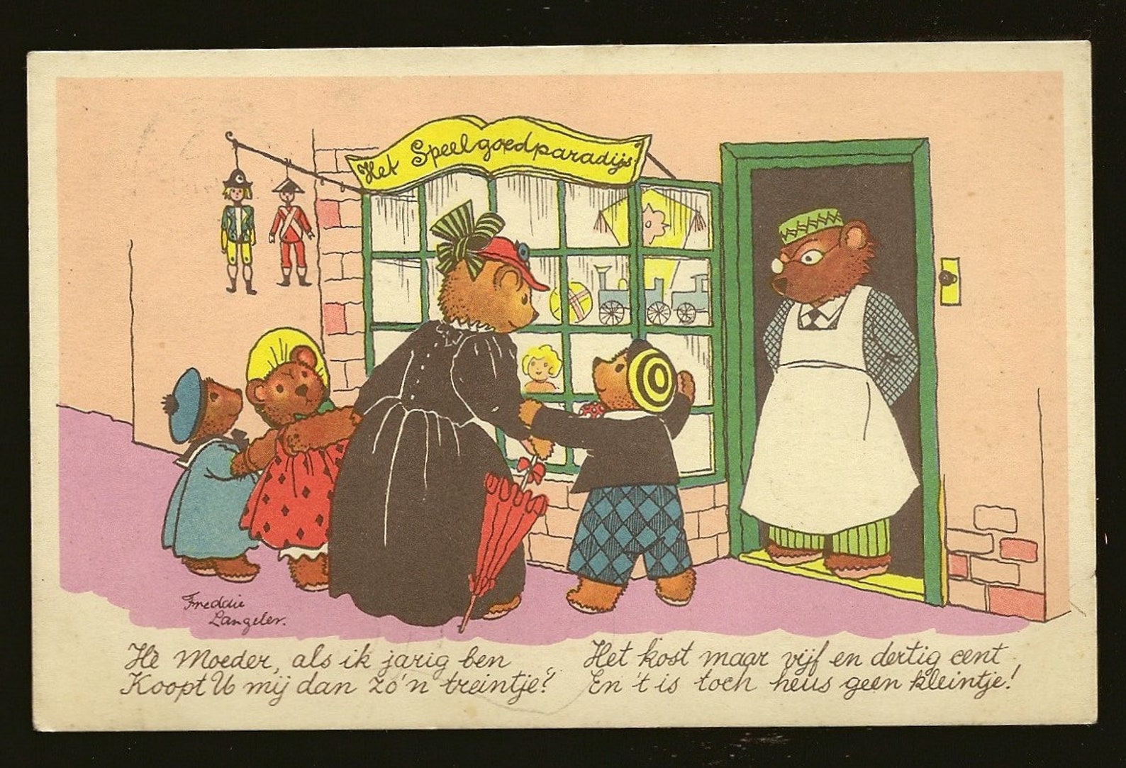 Set of Four Anthropomorphic Bear Postcards Dutch Vintage - Etsy Canada