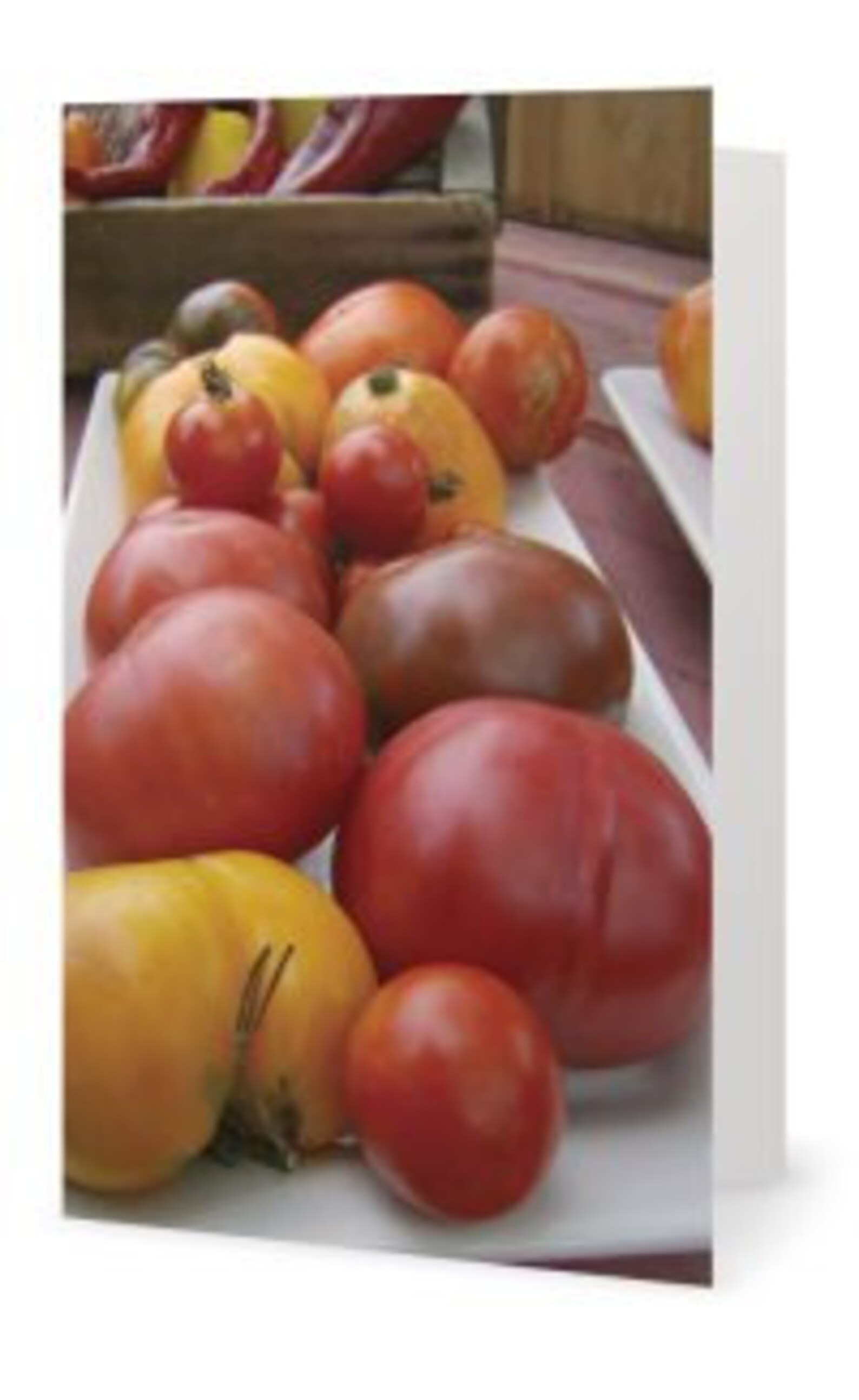 Food Photography Heirloom Tomato Platter Blank Note Card - Etsy