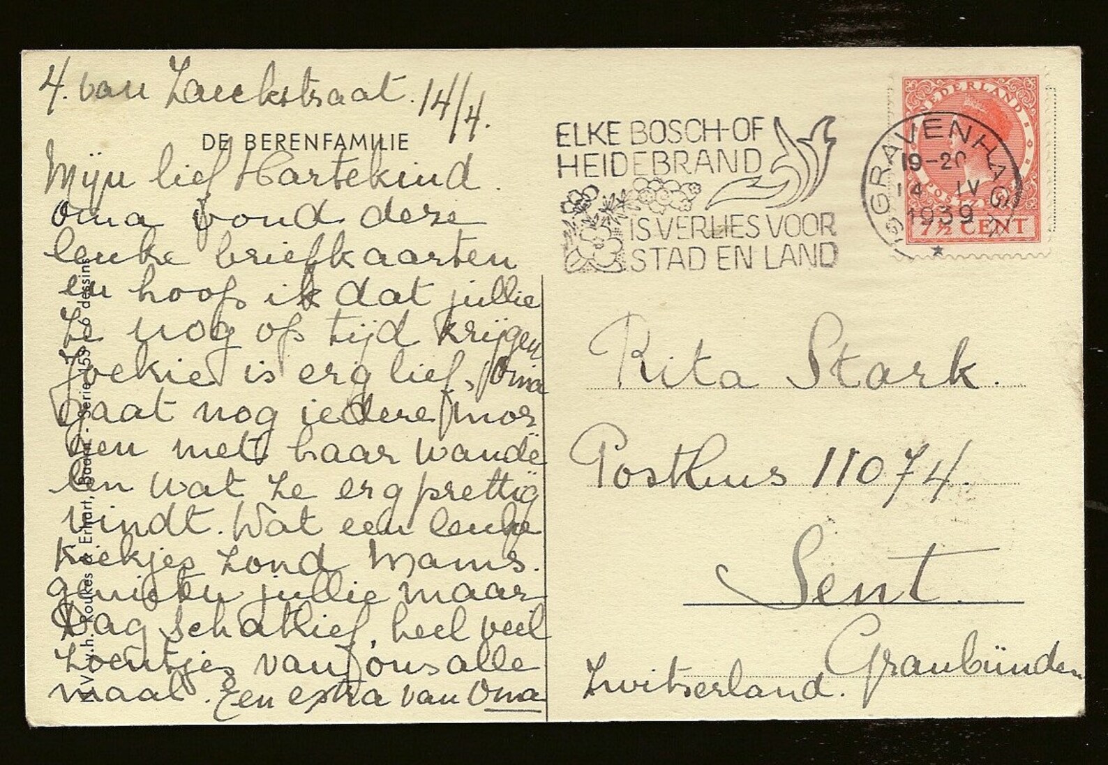 Set of Four Anthropomorphic Bear Postcards Dutch Vintage - Etsy Canada