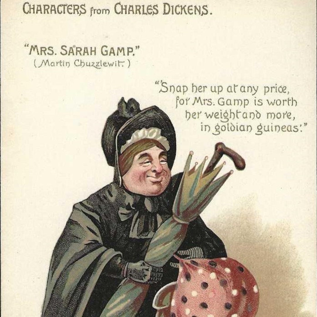 SARAH GAMP Unused Antique Postcard From Tuck and Sons Series Characters ...