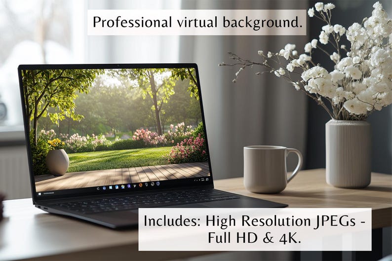 Spring Zoom Background | Full HD & 4K + Mirrored Versions + Zoom ...