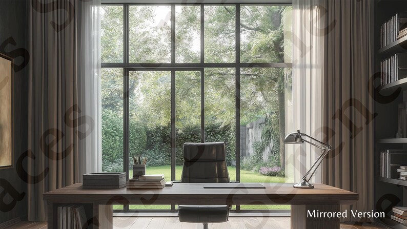 Modern Home Office Virtual Background | Fullhd, 4K, Square | Blurred ...