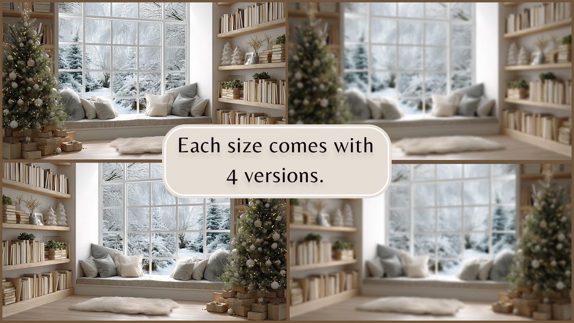 Christmas Zoom Background | Cozy Winter Window Scene | Holiday Home ...