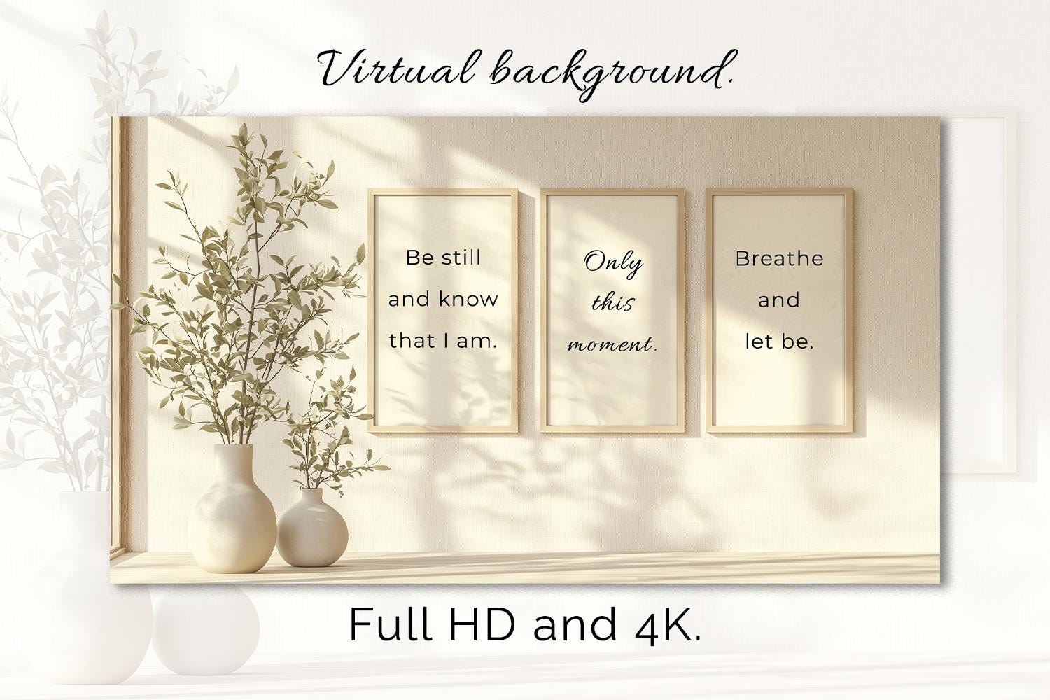 Neutral Office Zoom Background: Inspirational Quotes (digital Download ...