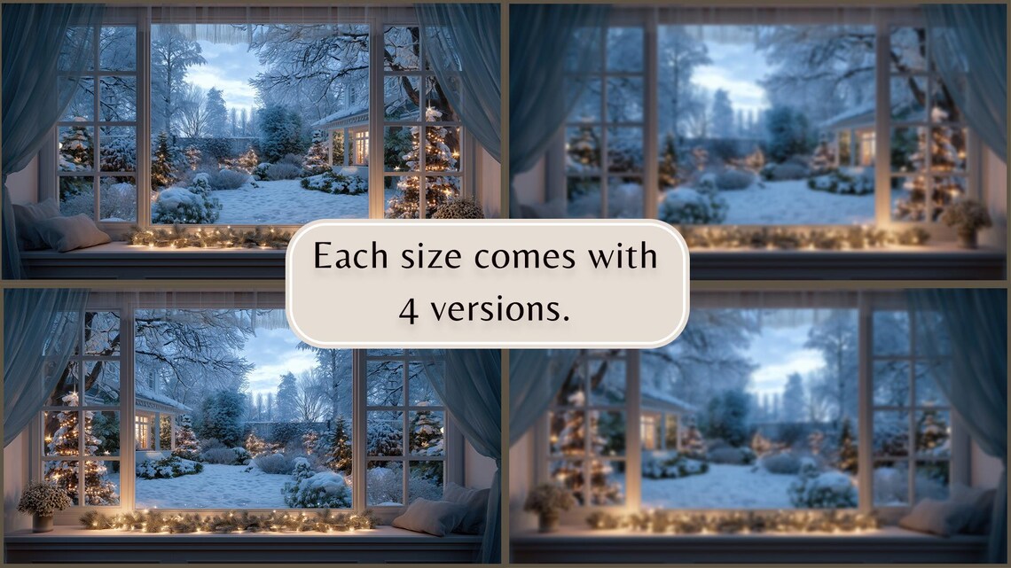 Cozy Winter Window Zoom Background | Christmas Virtual Background ...