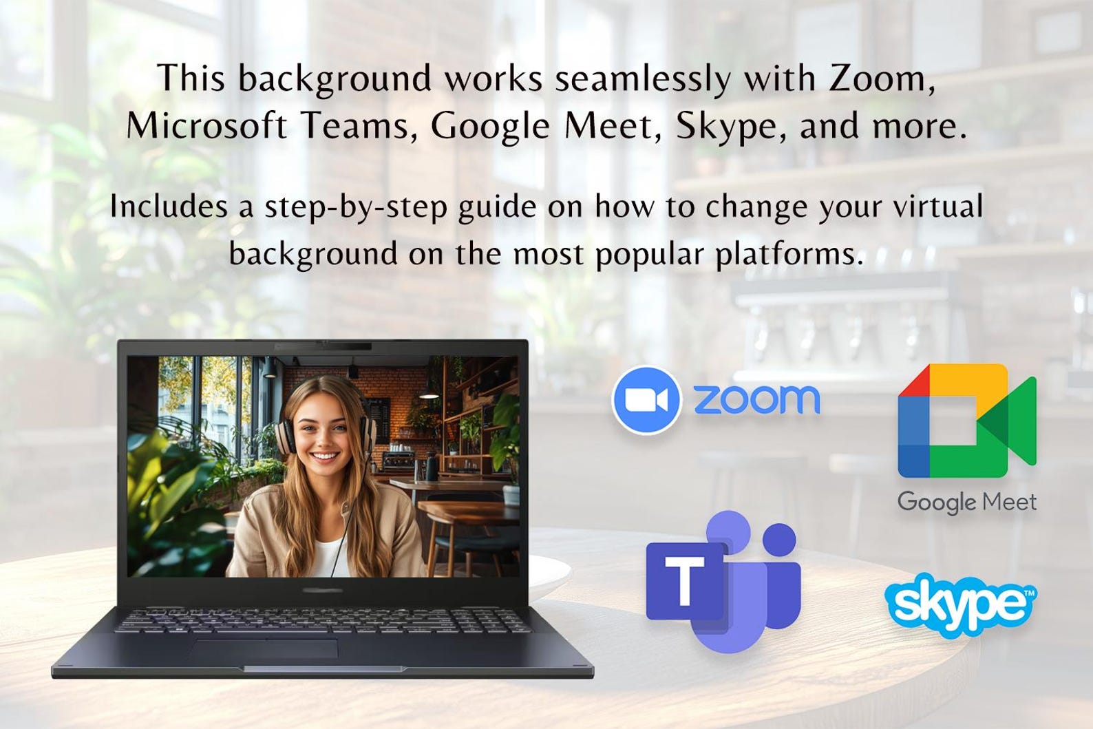 4 Coffee Shop Zoom Backgrounds – Cozy Virtual Cafe Backdrops for Video ...