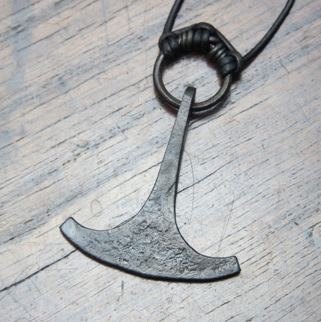 Large Forged Iron Ukonvasara Pendant, Finnish Pagan Ukko Amulet - Etsy