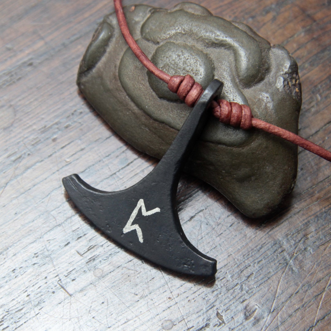 Silver Inlaid Custom Small Ukonvasara Pendant. Finnish Ukko's Hammer ...