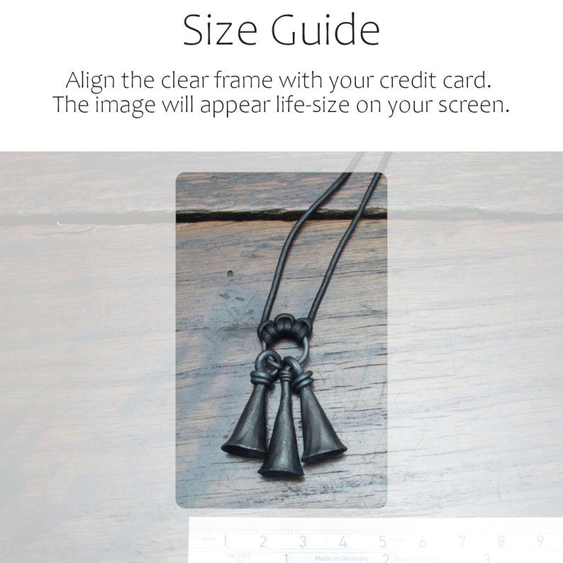 Iron Triple Bell Pendant, Hand Forged Chime Amulet - Etsy