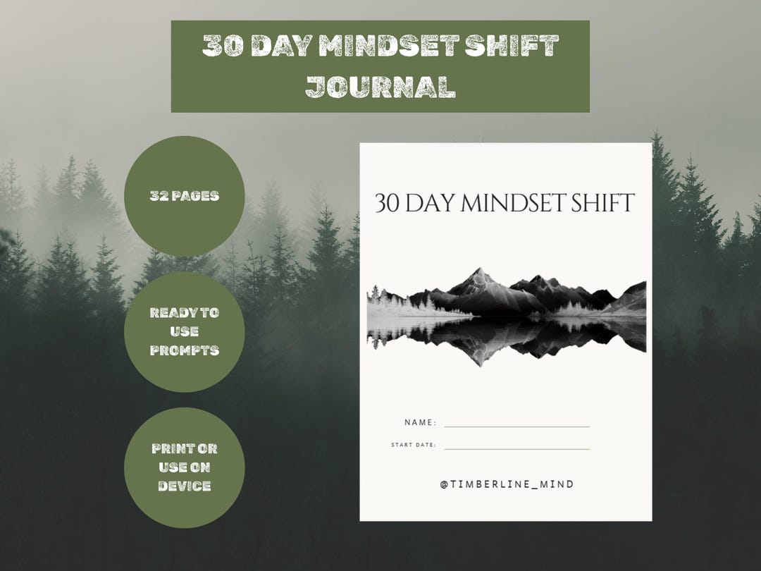 30-day Mindset Shift Journal | Discipline Tracker | Grit & Growth Daily ...