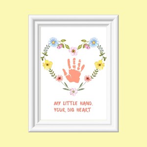 Mother’s Day Handprint Craft· Printable Mother's Day Art for Kids · DIY ...