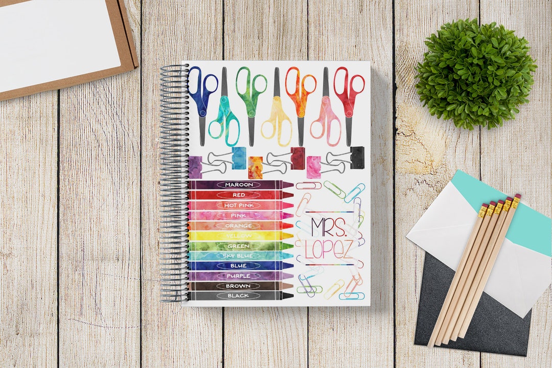 2026-2027 Custom Monthly-weekly Planner -- Rainbow Watercolor School ...