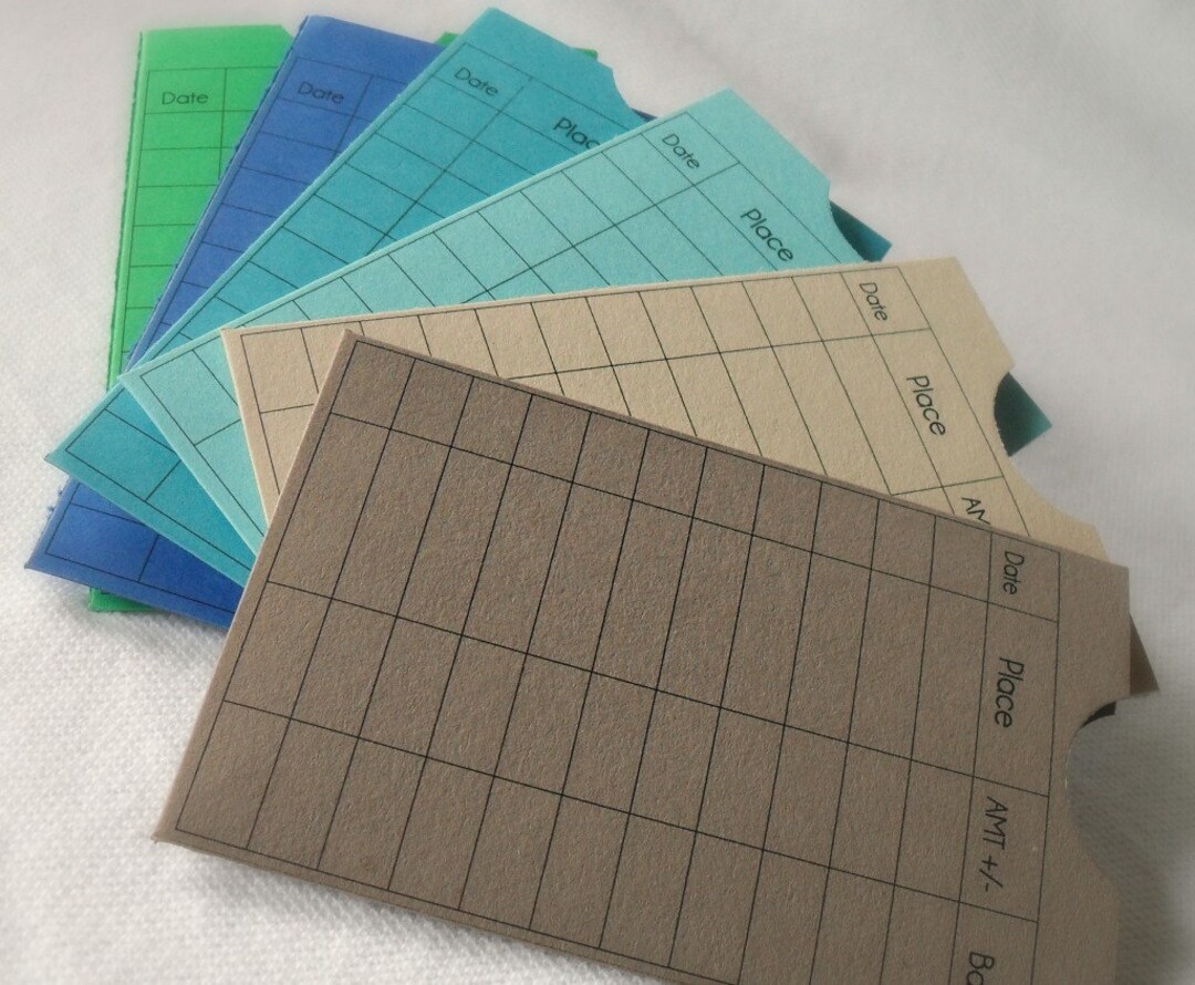 Card Sleeve With Ledger: Debit, Credit, Gift Card Organizer - Etsy