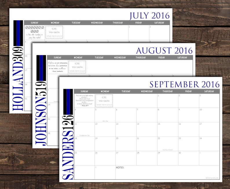 Digital Printable DIY Custom Desk Calendar Desk Pad Blotter - Etsy