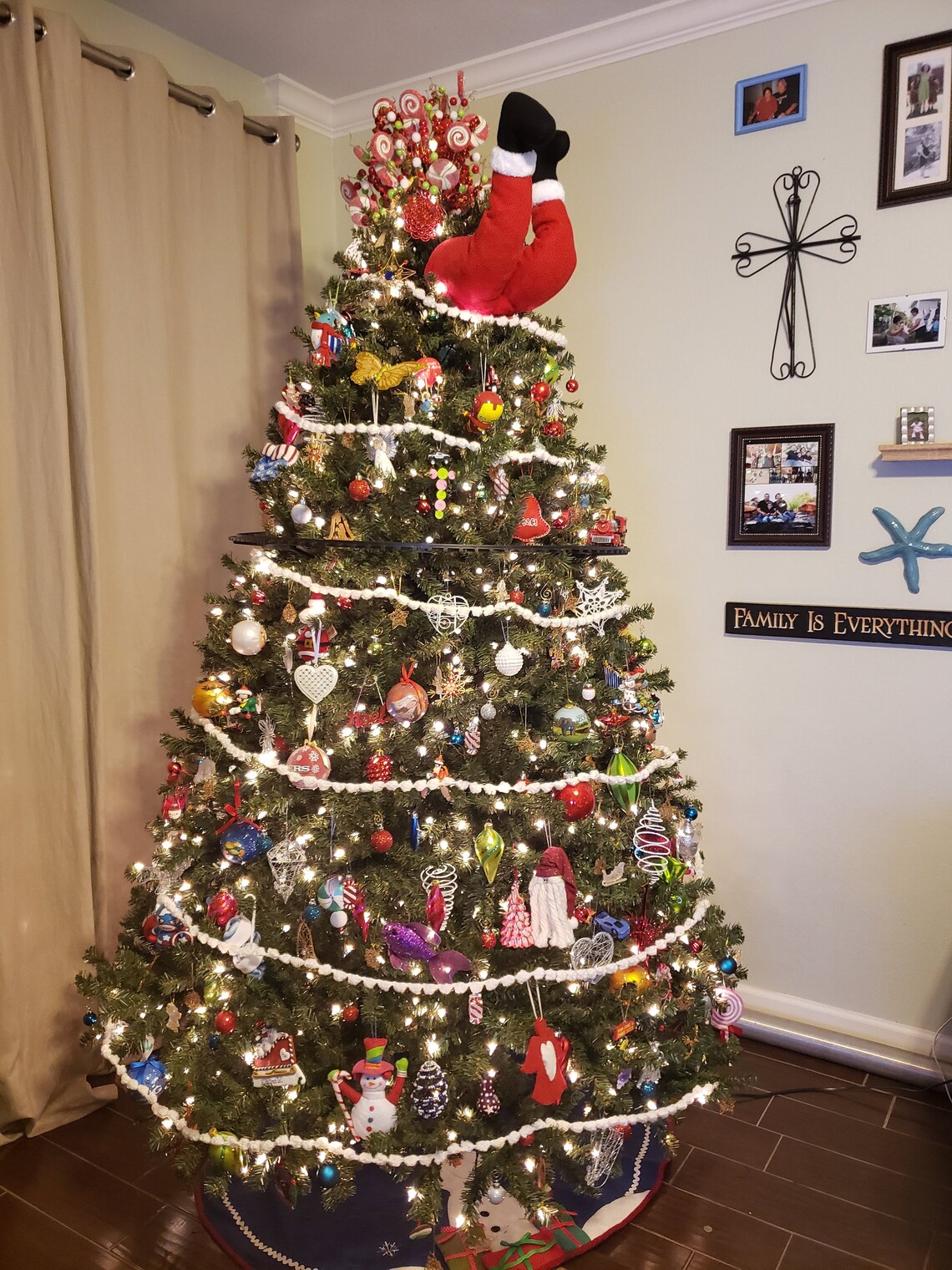 Ready to Ship - Christmas Tree Popcorn Garland-10-ft-crochet - Etsy