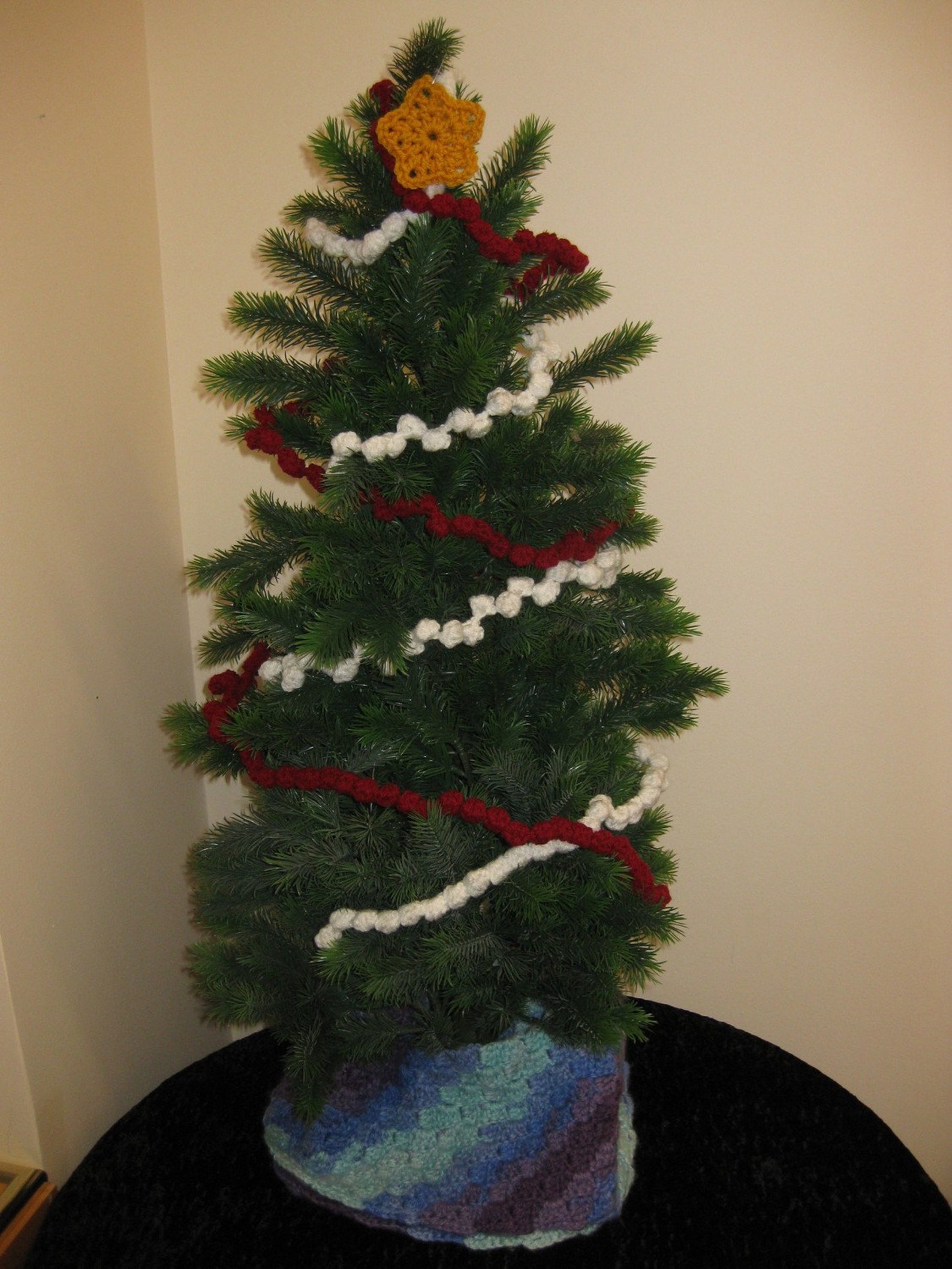 Made to Order - Christmas Tree Popcorn Garland-10-ft-crochet - Etsy