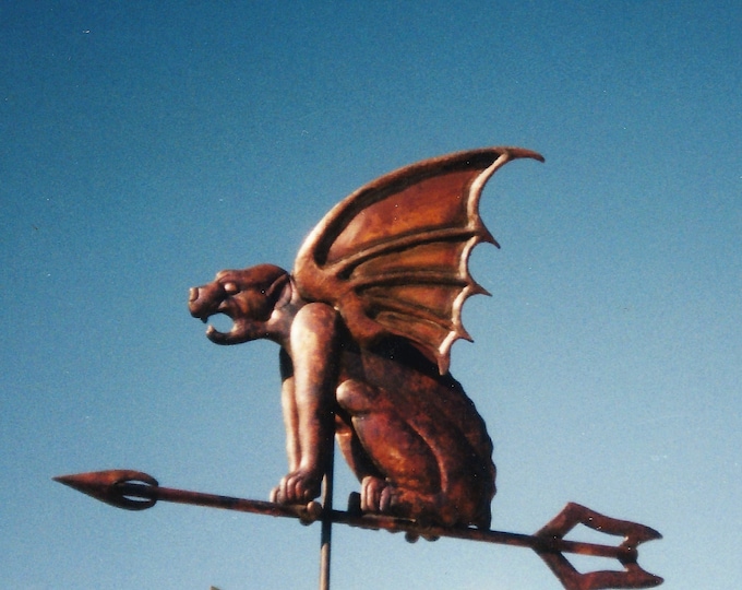 Made to Order Copper Gargoyle Large Rooftop Weathervane, Architectural ...