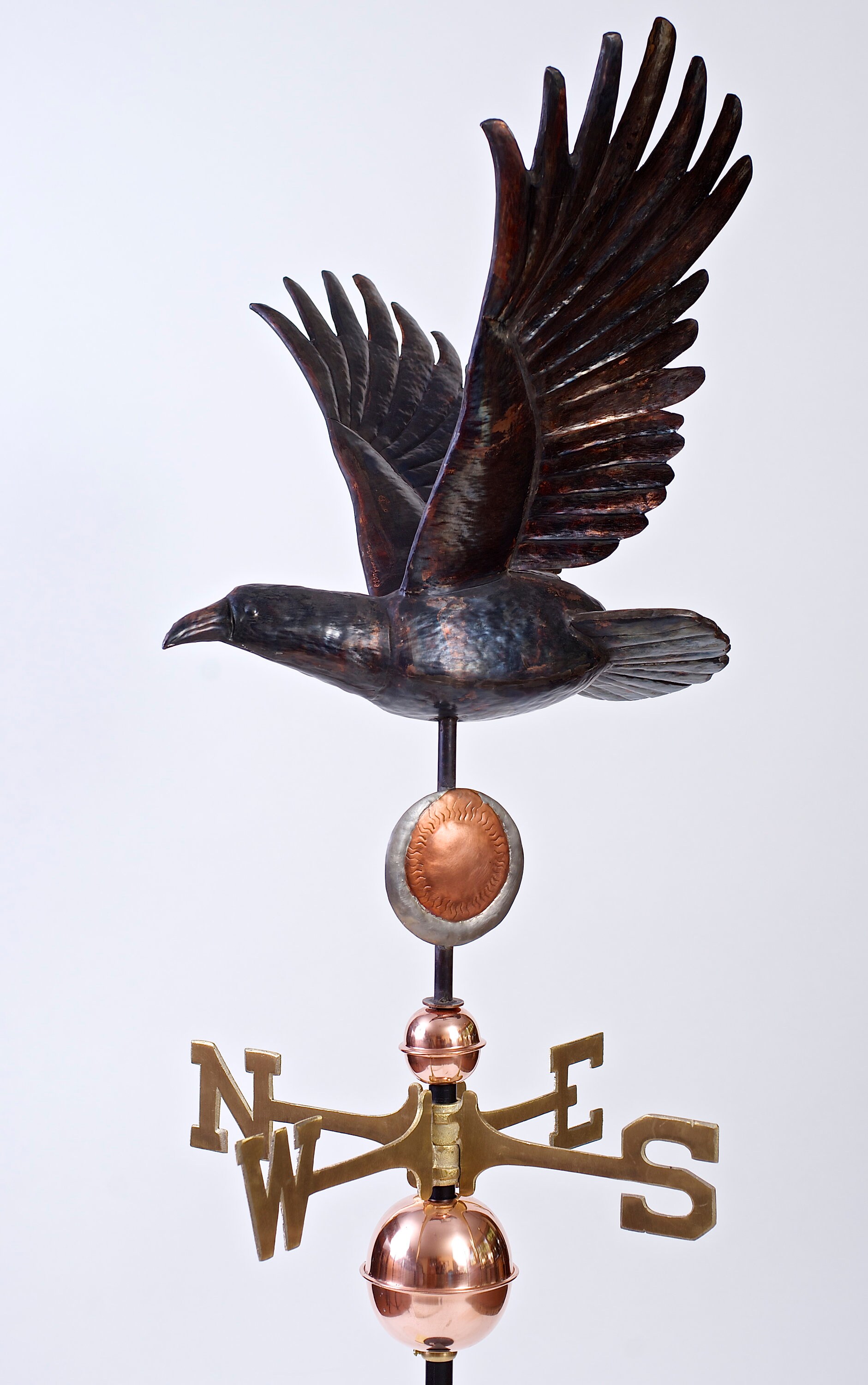 Made to Order Custom Celestial Raven Copper Weathervane Architectural ...