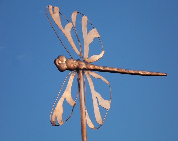 Dragonfly Weathervane, Repurposed Pure Copper, Functional Art ,exterior ...