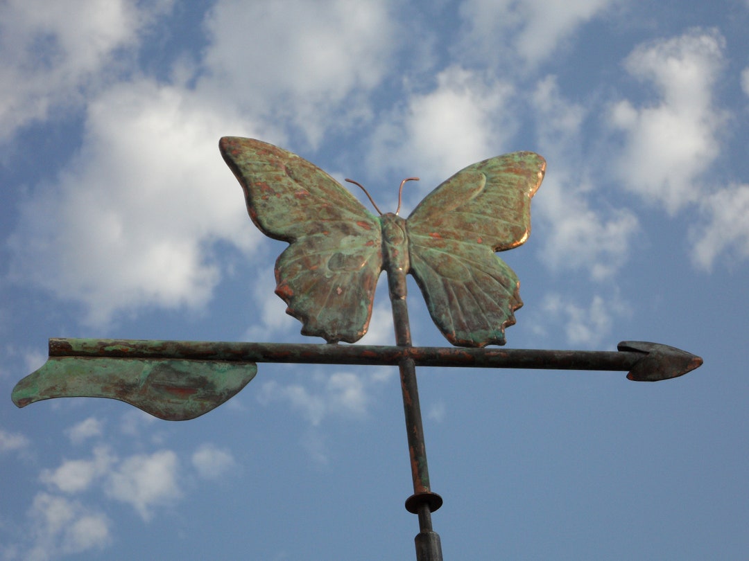 Antiqued Copper, Butterfly Weathervane - Etsy