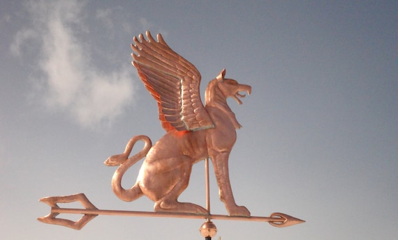 Copper Griffin Weathervane Weather Instrument Home | Etsy