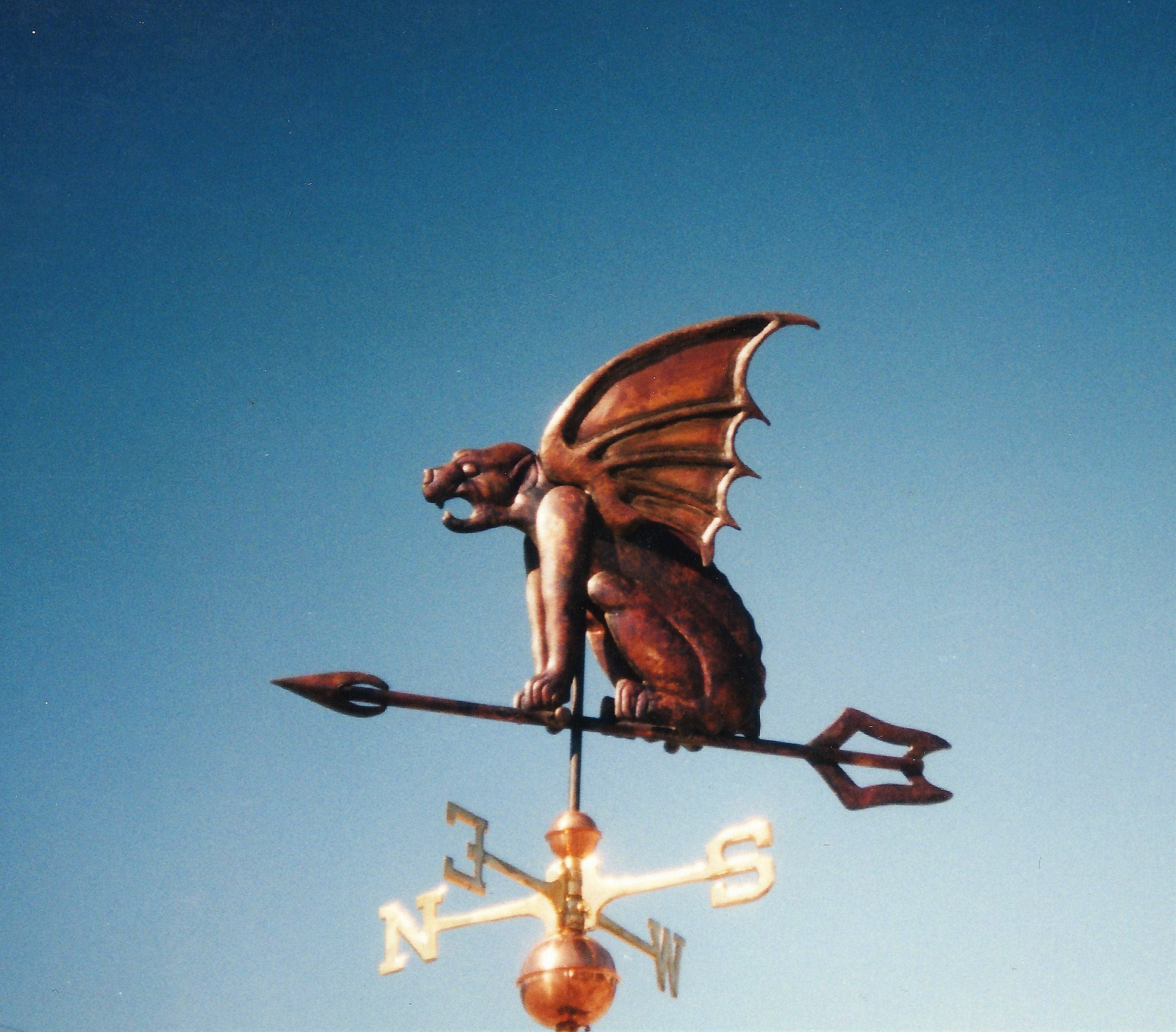 Made to Order Copper Gargoyle Large Rooftop Weathervane, Architectural ...