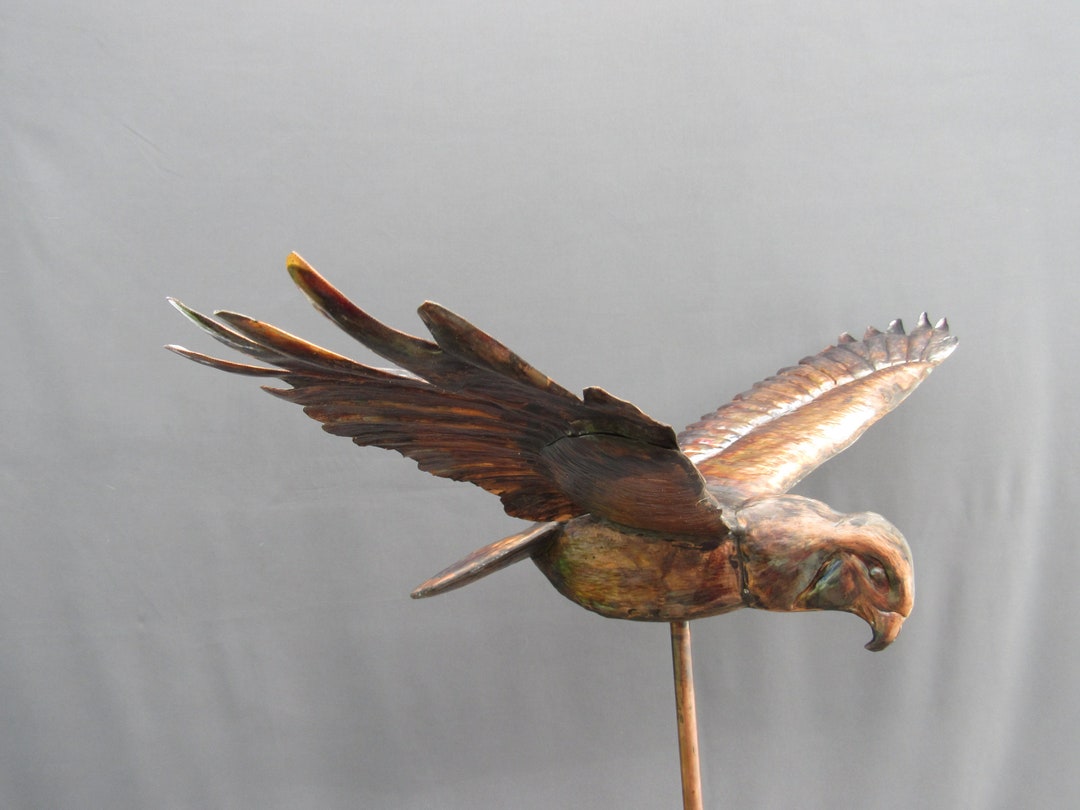Copper Red-tailed Hawk Weathervane: Large Rooftop Art - Etsy
