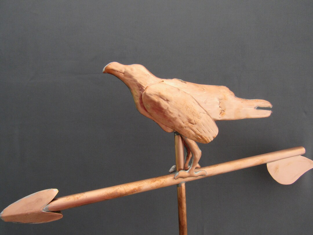 Made to Order Perched Copper Raven Arrow Weathervane - Etsy