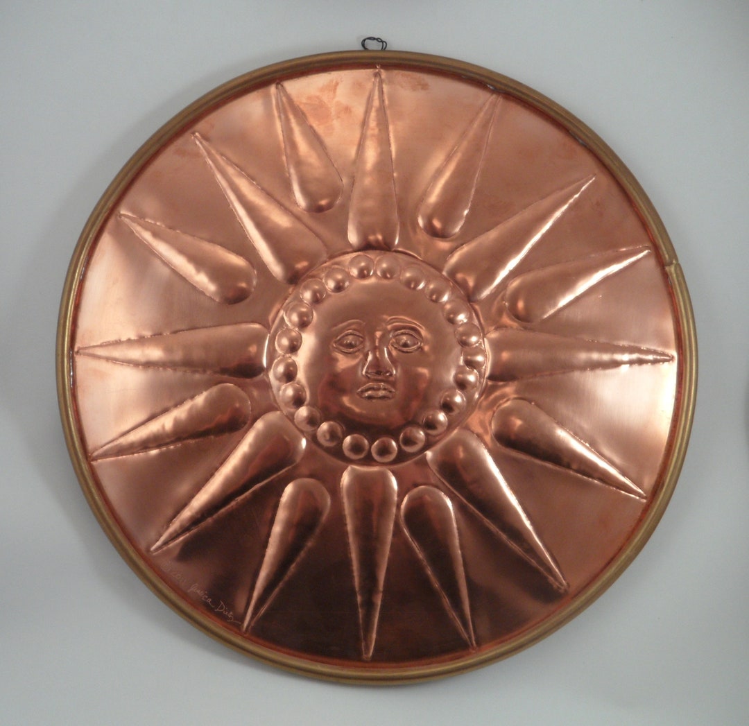 Made to Order Copper Low Relief Sculpture, Sun, Rays of Apollo ...