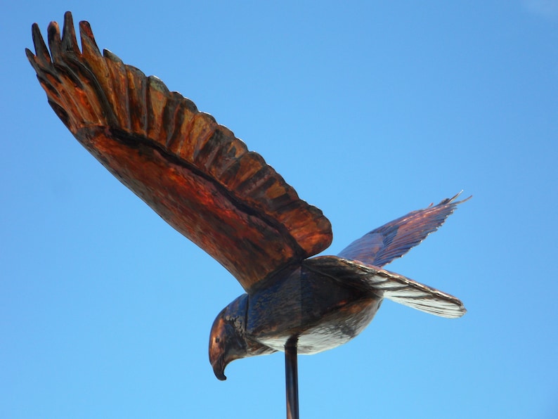 Red Tailed Hawk Copper Weathervane Rooftop Weathervane - Etsy