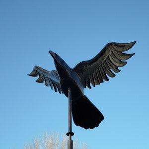 Made to Order Large Soaring Raven Copper Rooftop Weathervane - Etsy