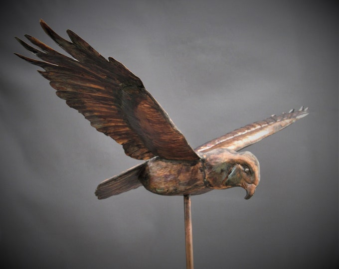Red Tailed Hawk, Copper Weathervane, Rooftop Weathervane, Large ...