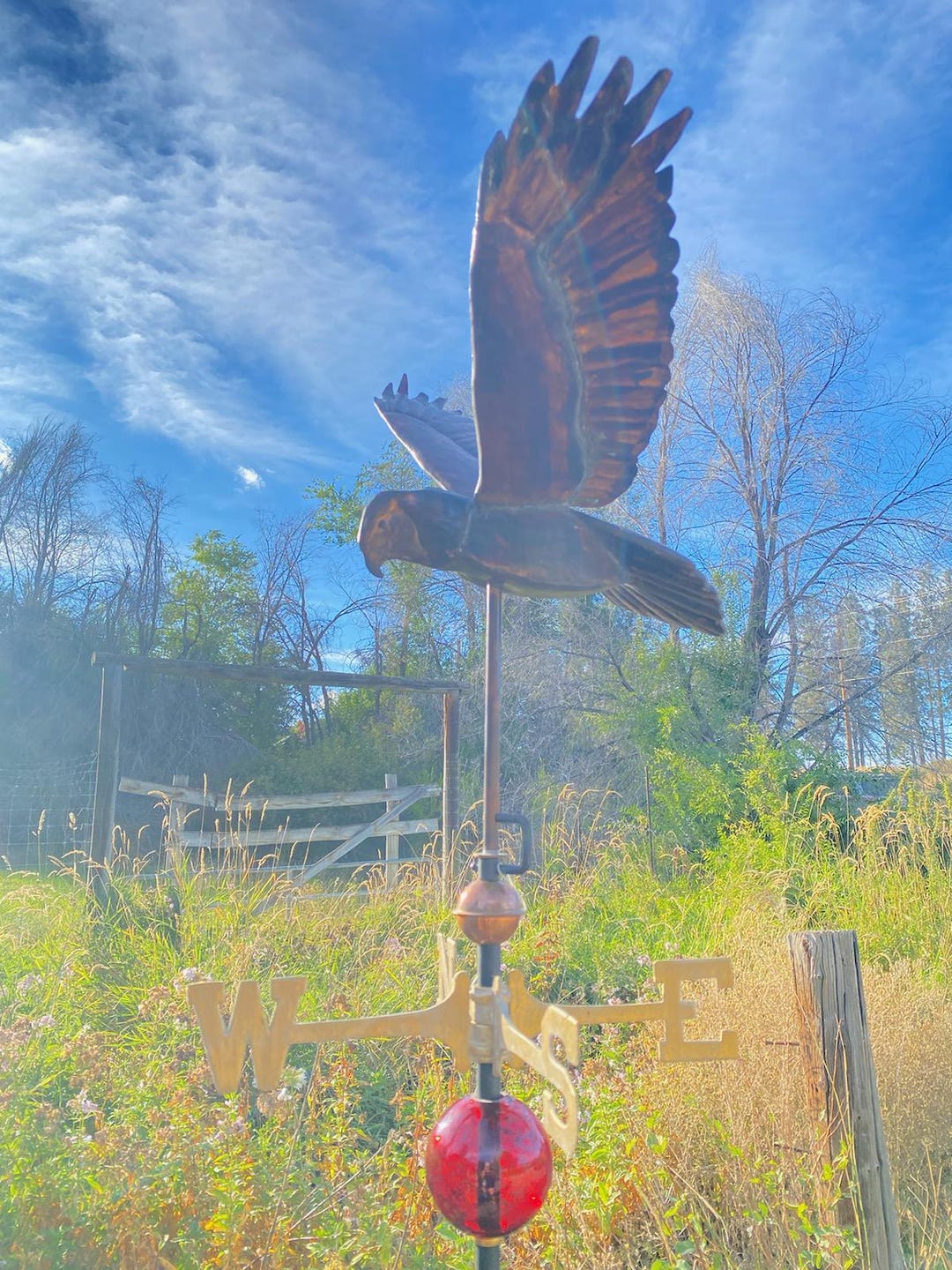 Copper Red-tailed Hawk Weathervane - Etsy