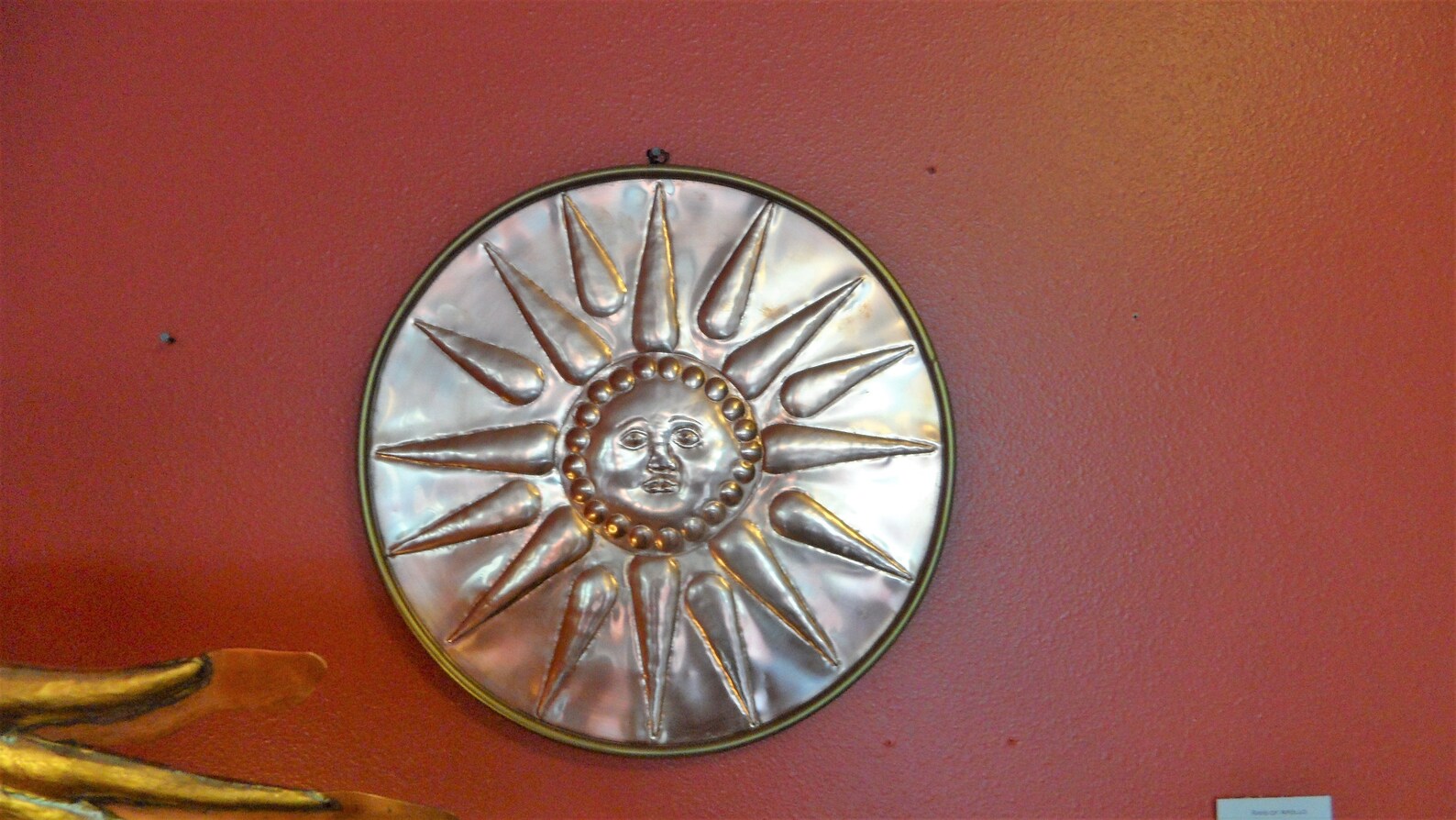 Made to Order Copper Low Relief Sculpture, Sun, Rays of Apollo ...