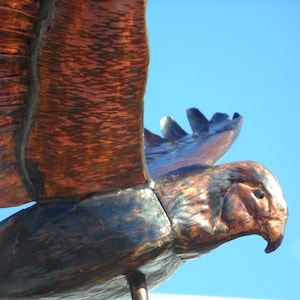 Red Tailed Hawk, Copper Weathervane, Rooftop Weathervane, Large ...