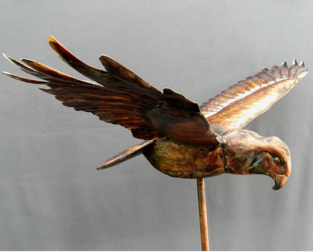 Copper Hawk, Weathervane, Large Rooftop Weathervane, Red Tailed Hawk - Etsy