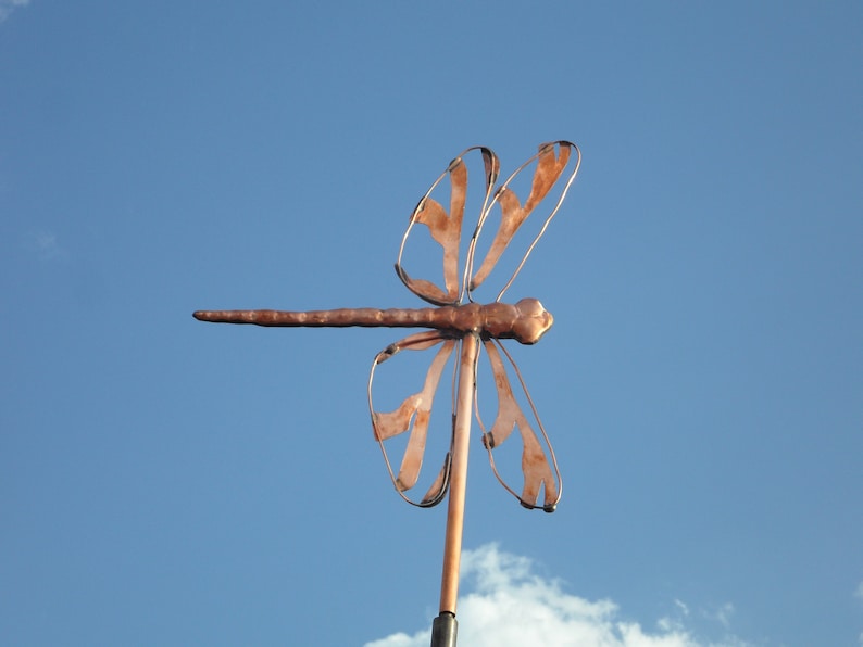 Dragonfly Weathervane, Repurposed Pure Copper, Functional Art ,exterior ...