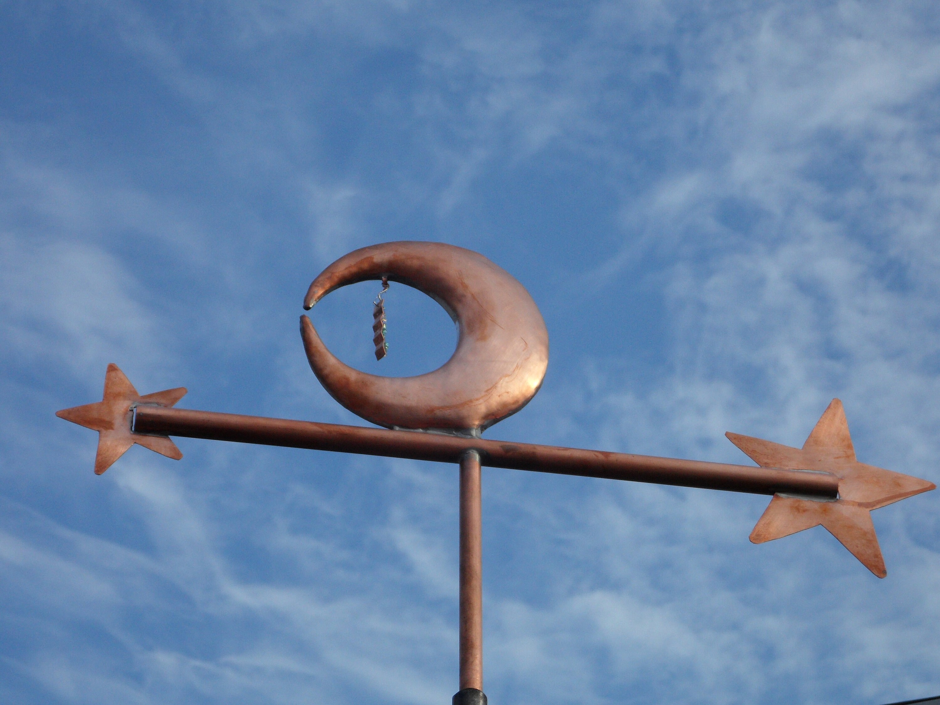 Copper Moon, Weathervane, Personalized, Garden Art, Weather Instrument ...