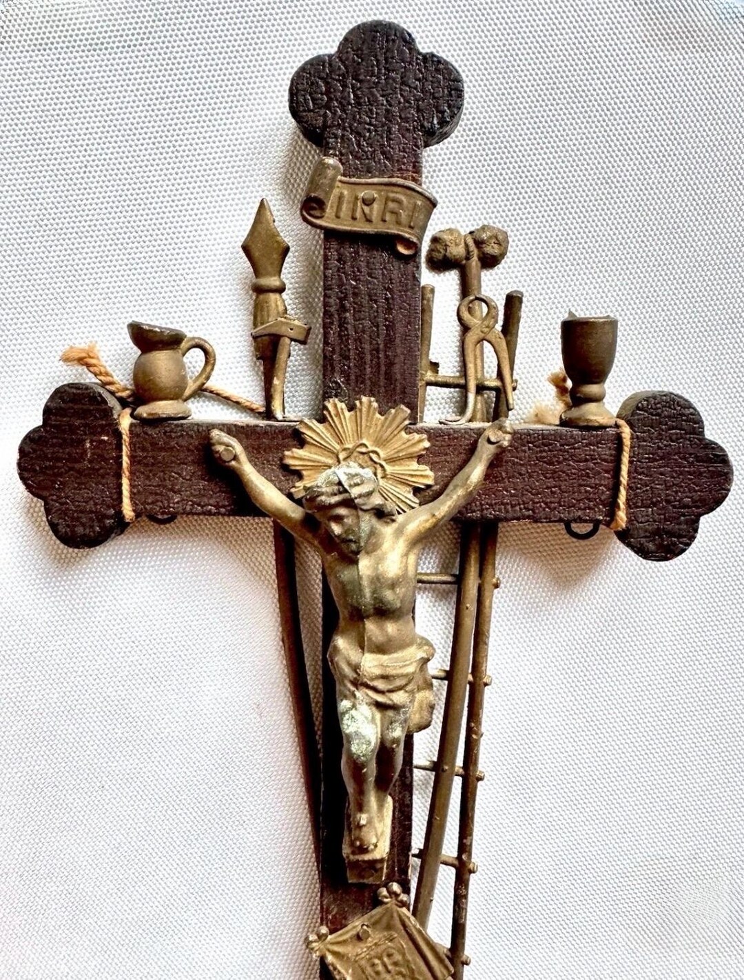 Vintage Calvary Crucifix Passion of Christ. Holy Land. All Tools Ladder ...