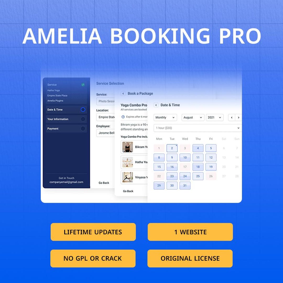 Amelia Booking Pro – Lifetime Official License Activation for Wordpress ...