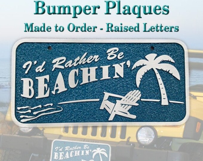 Custom License Plate Front Car Tag, Aluminum or Plastic Personalized ...