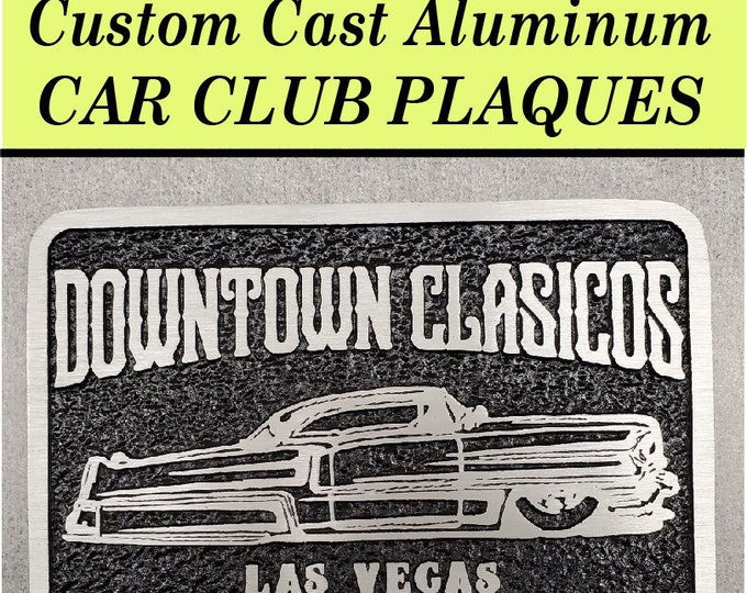 Car Club Plaque Bumper Plate Custom Designed Solid Cast - Etsy