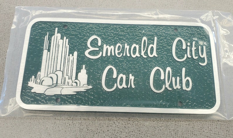 Car Club Plaque - Bumper Plate - Custom Designed Solid Cast Aluminum - Etsy